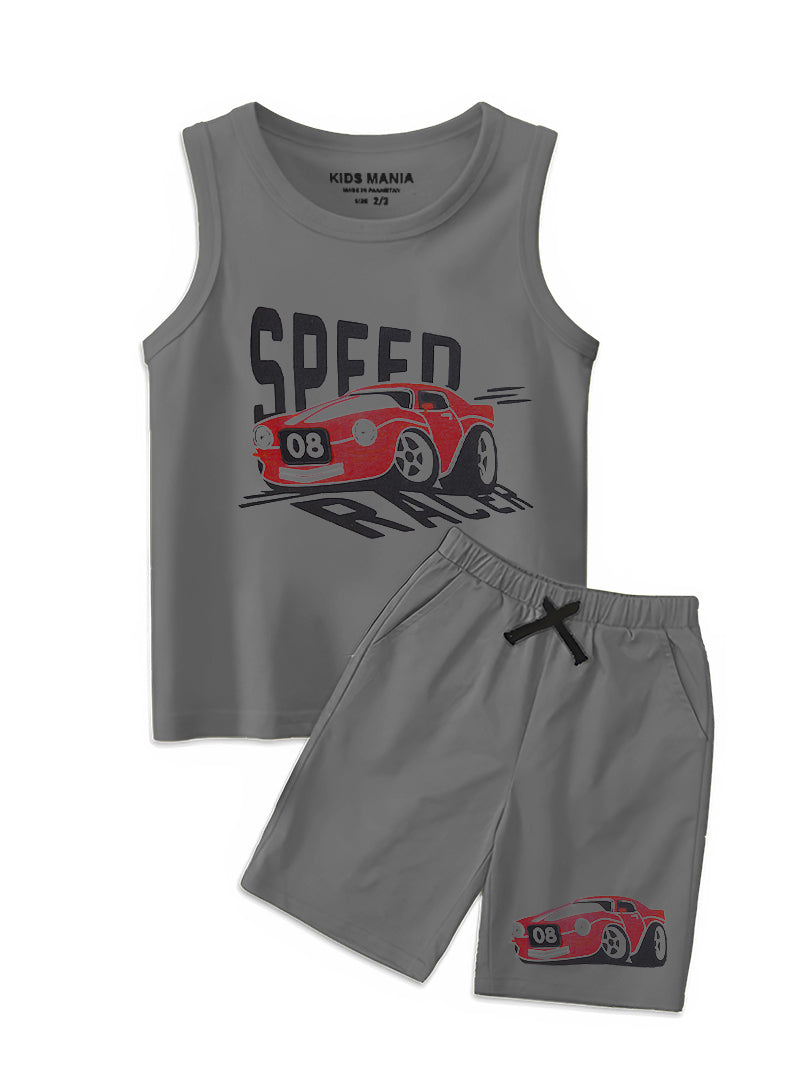 Speed Racer Stylish Soft Cotton Sando Set – Kids Mania